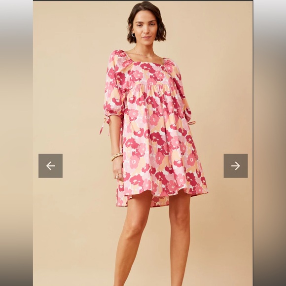 Hayden | Dresses | New Hayden Los Angeles Floral Square Neck Puff ...